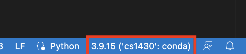 An example of a correctly set up VSCode.
